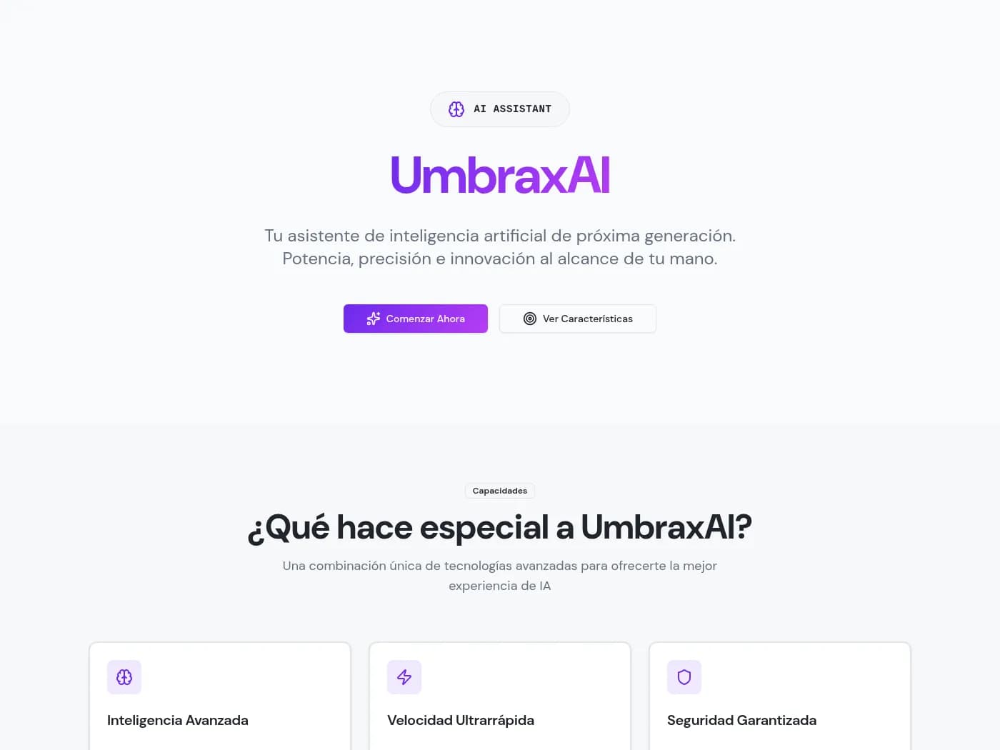 UmbraxAI Home Info Page