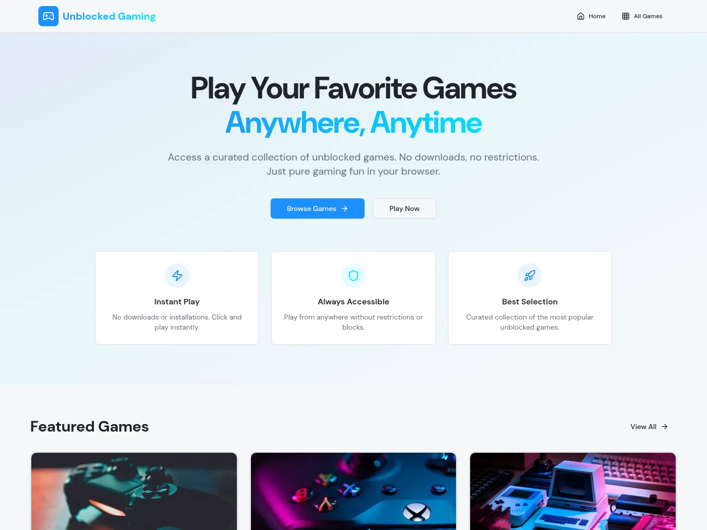 Unblocked Gaming Portal