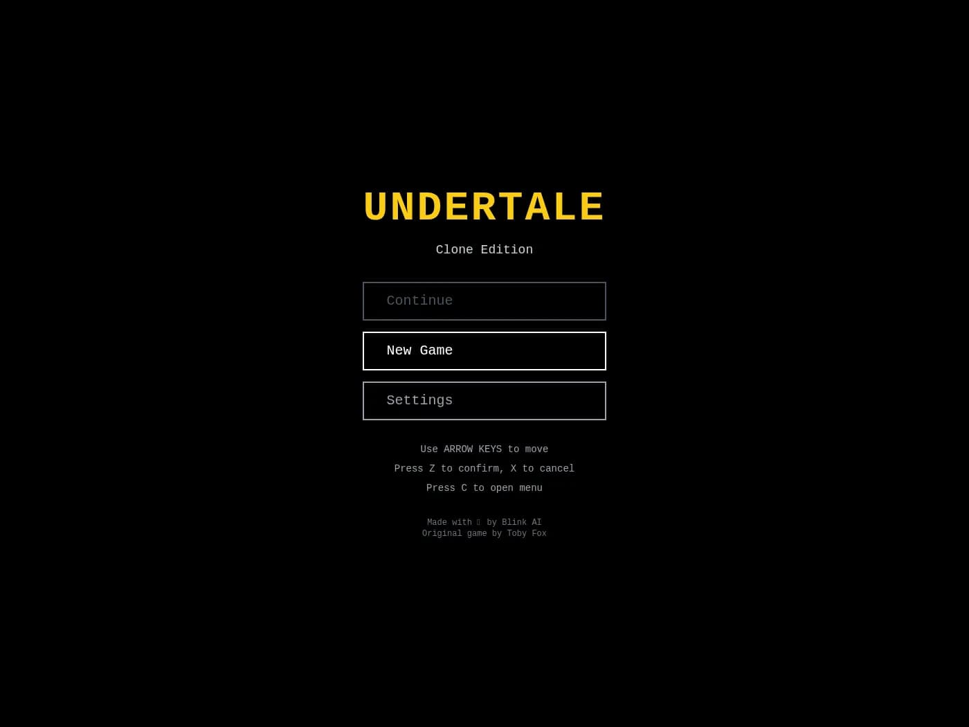 Undertale Game Clone