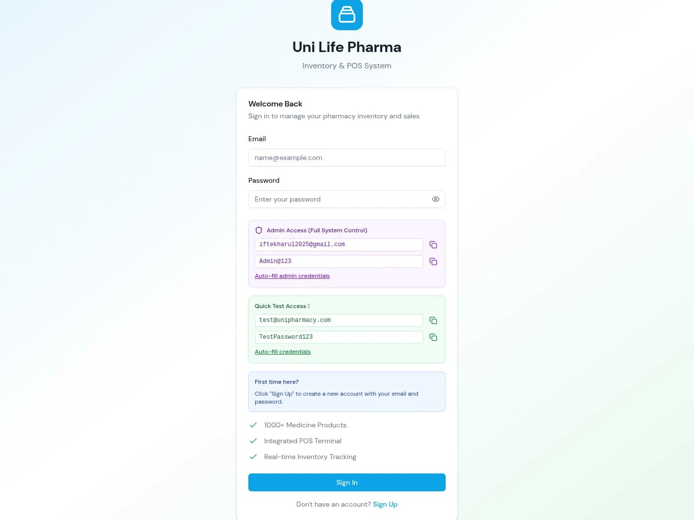 Uni Life Pharma Inventory & POS System