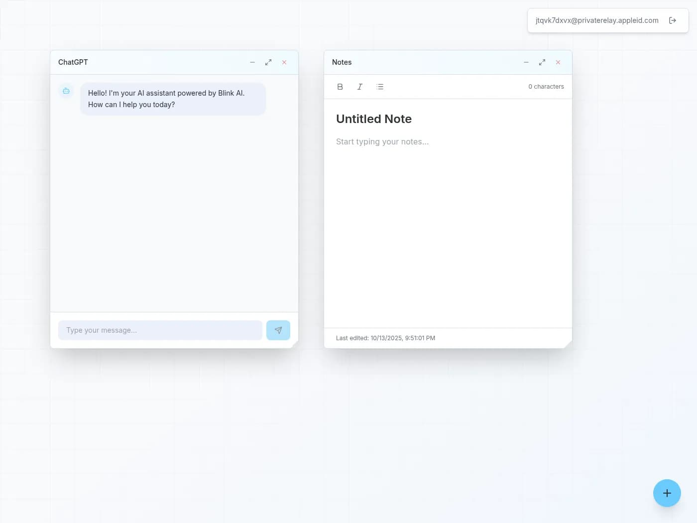 Unified Workspace for Notes and AI Chat