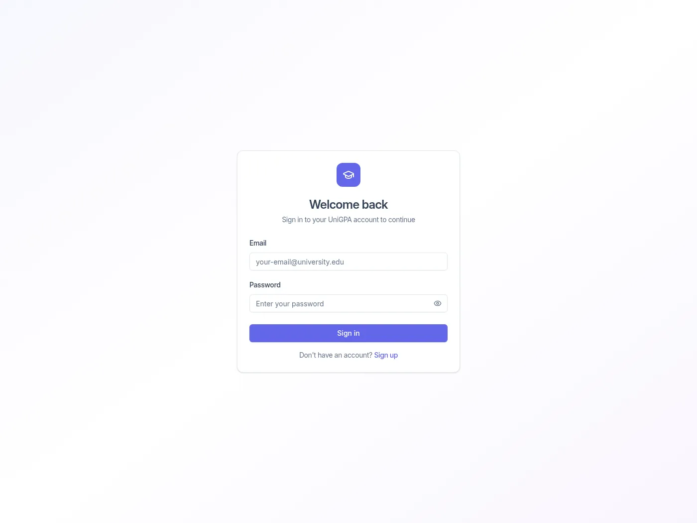 UniGPA Dashboard – Modern Frontend for Semester GPA Management