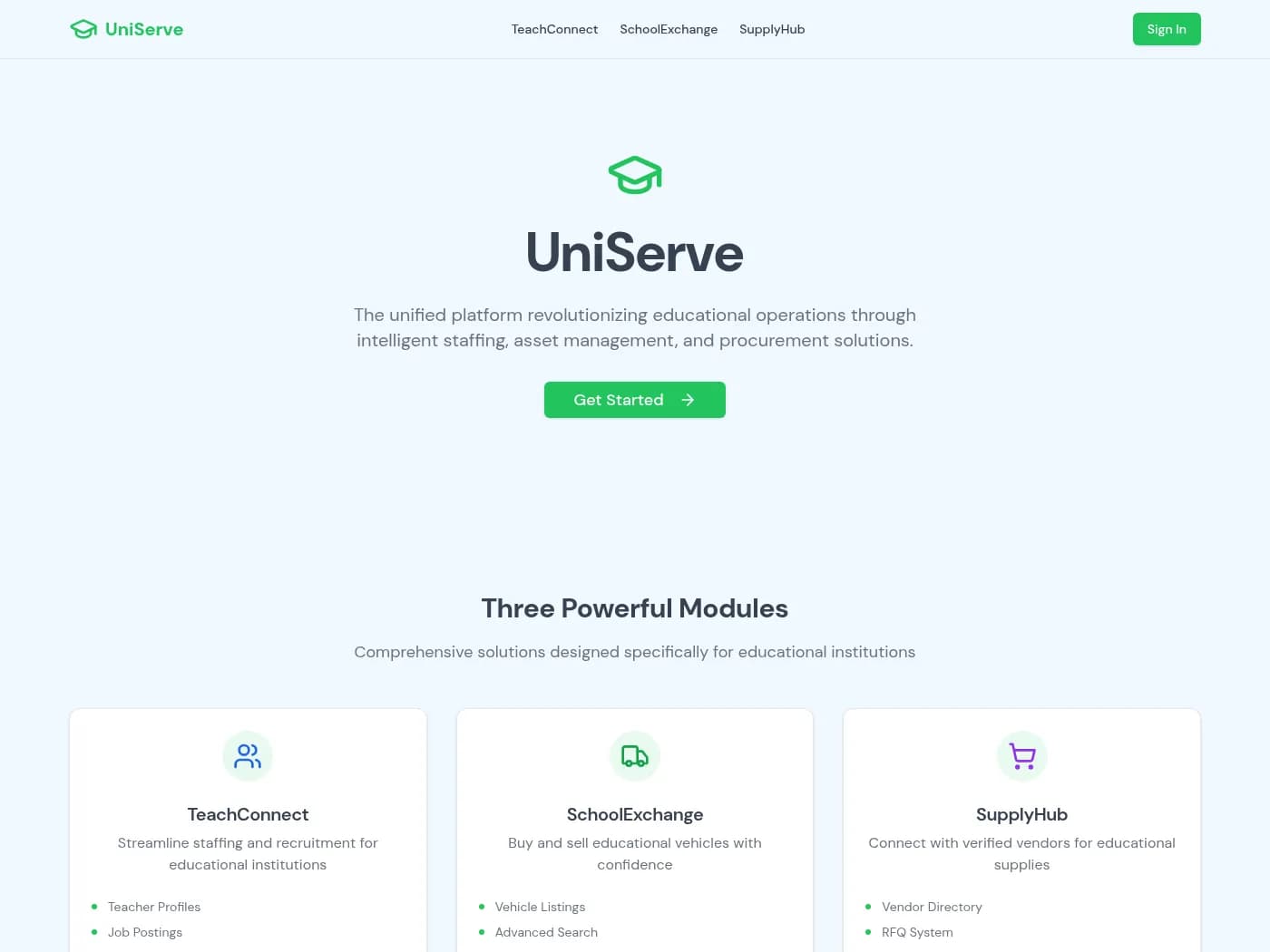 UniServe: v3