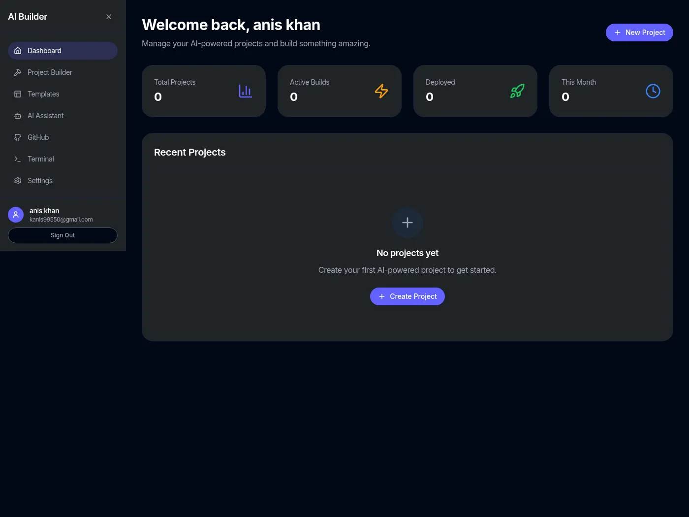 Universal AI-Powered Project Builder