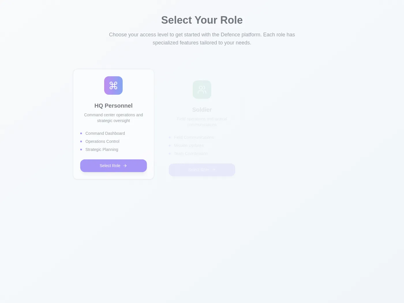 UniversalAppBoiler – Role-Based Defence App for HQ, Soldier, and Family