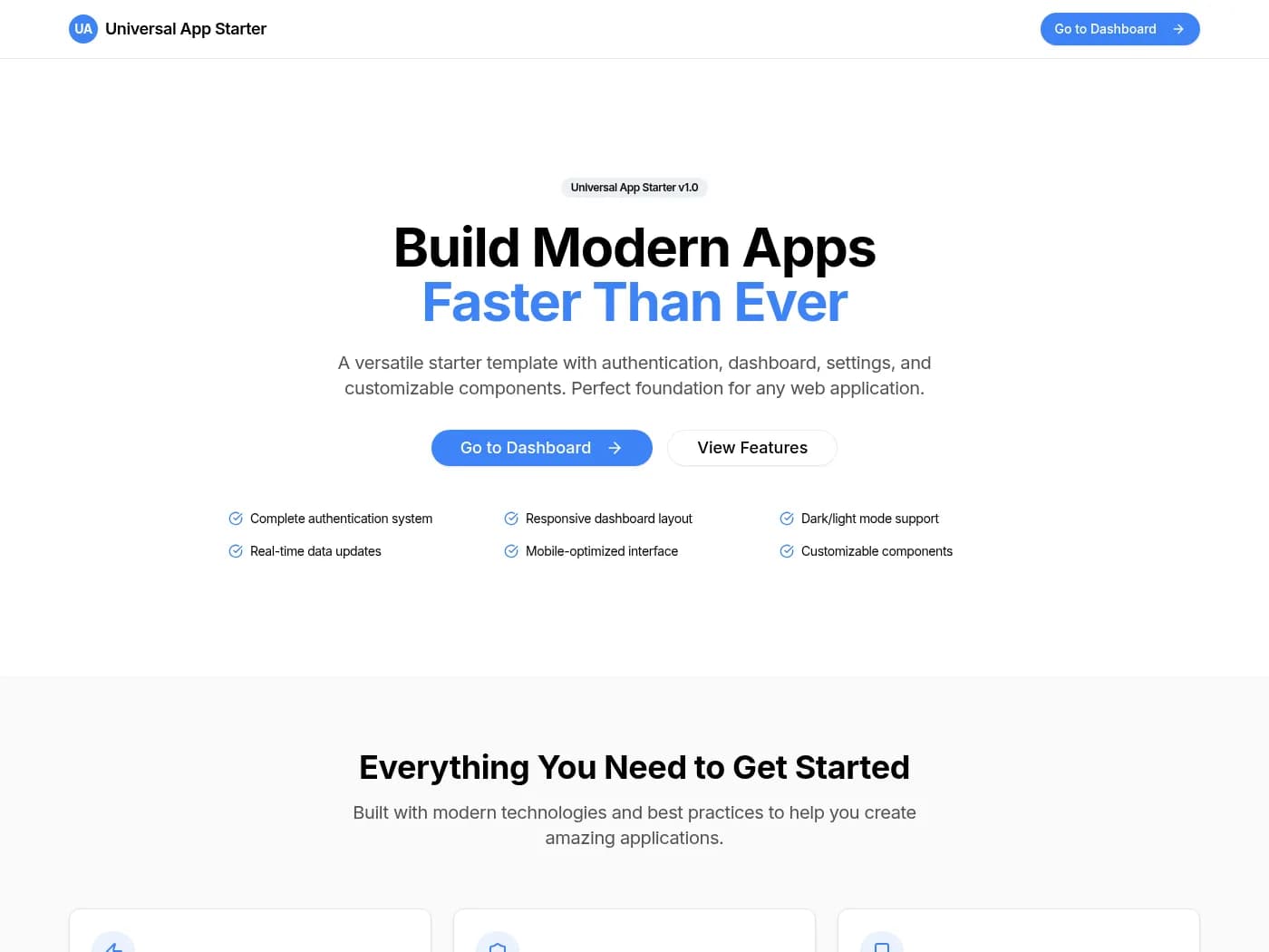Universal App Starter
