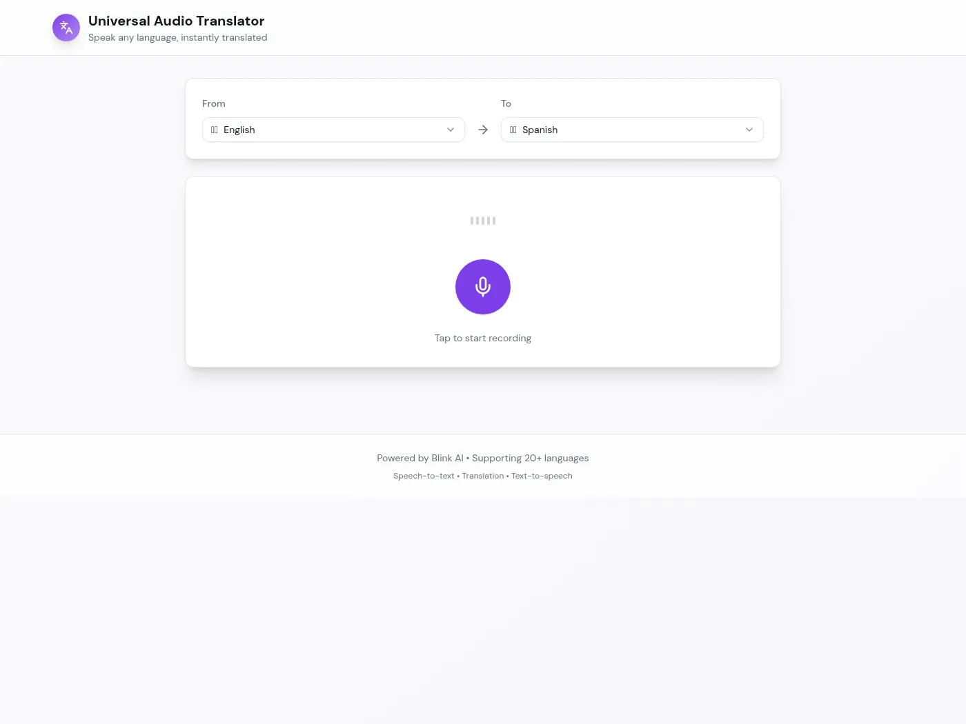 Universal Audio Translator