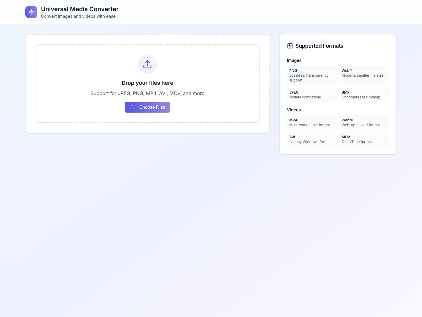 Universal Media Converter Web App