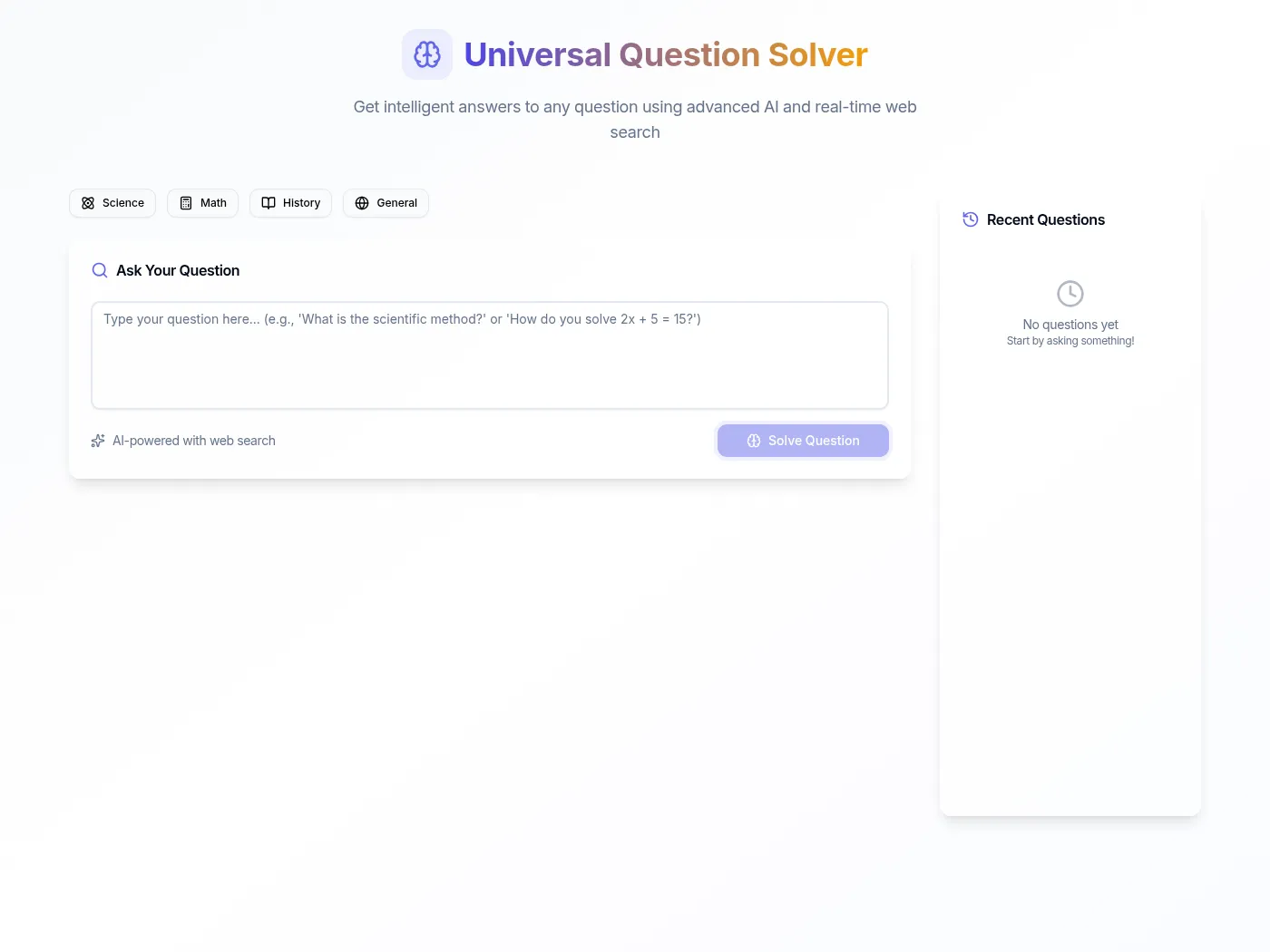 Universal Question Solver