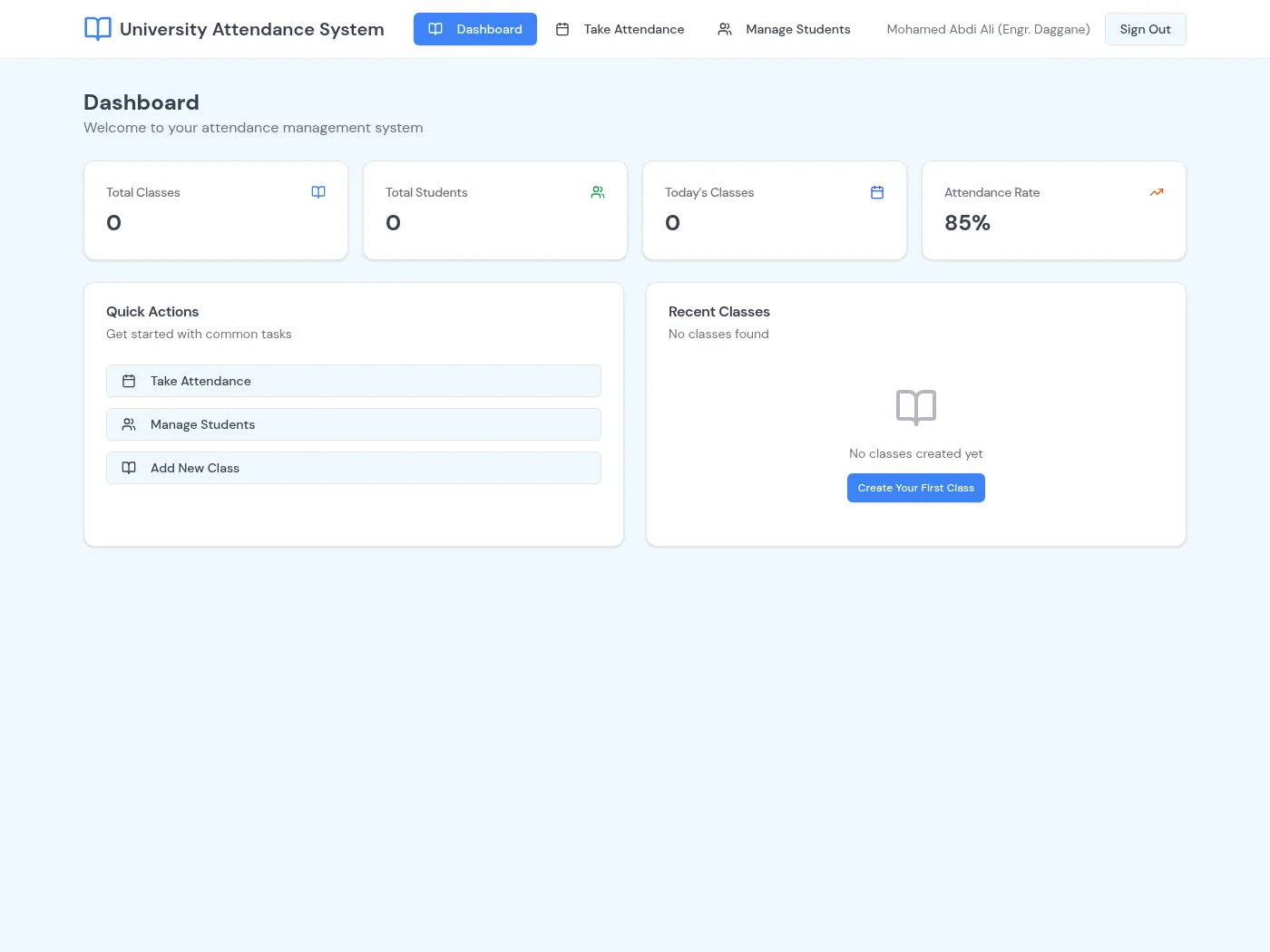 University Class-Based Student Attendance System