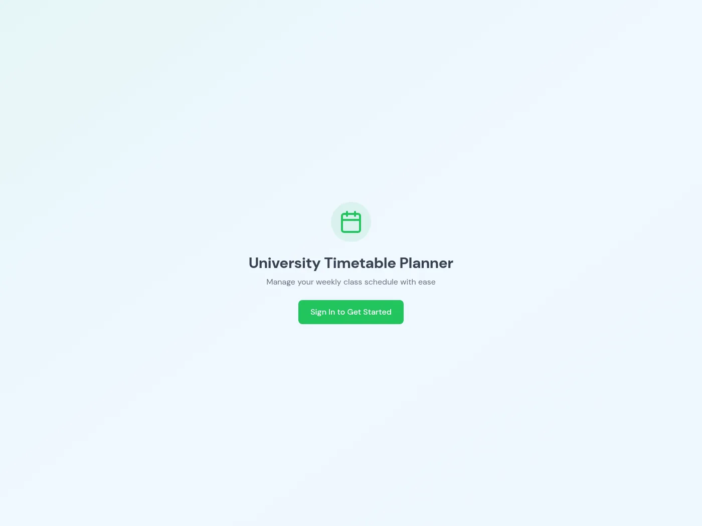 University Student Timetable Planner
