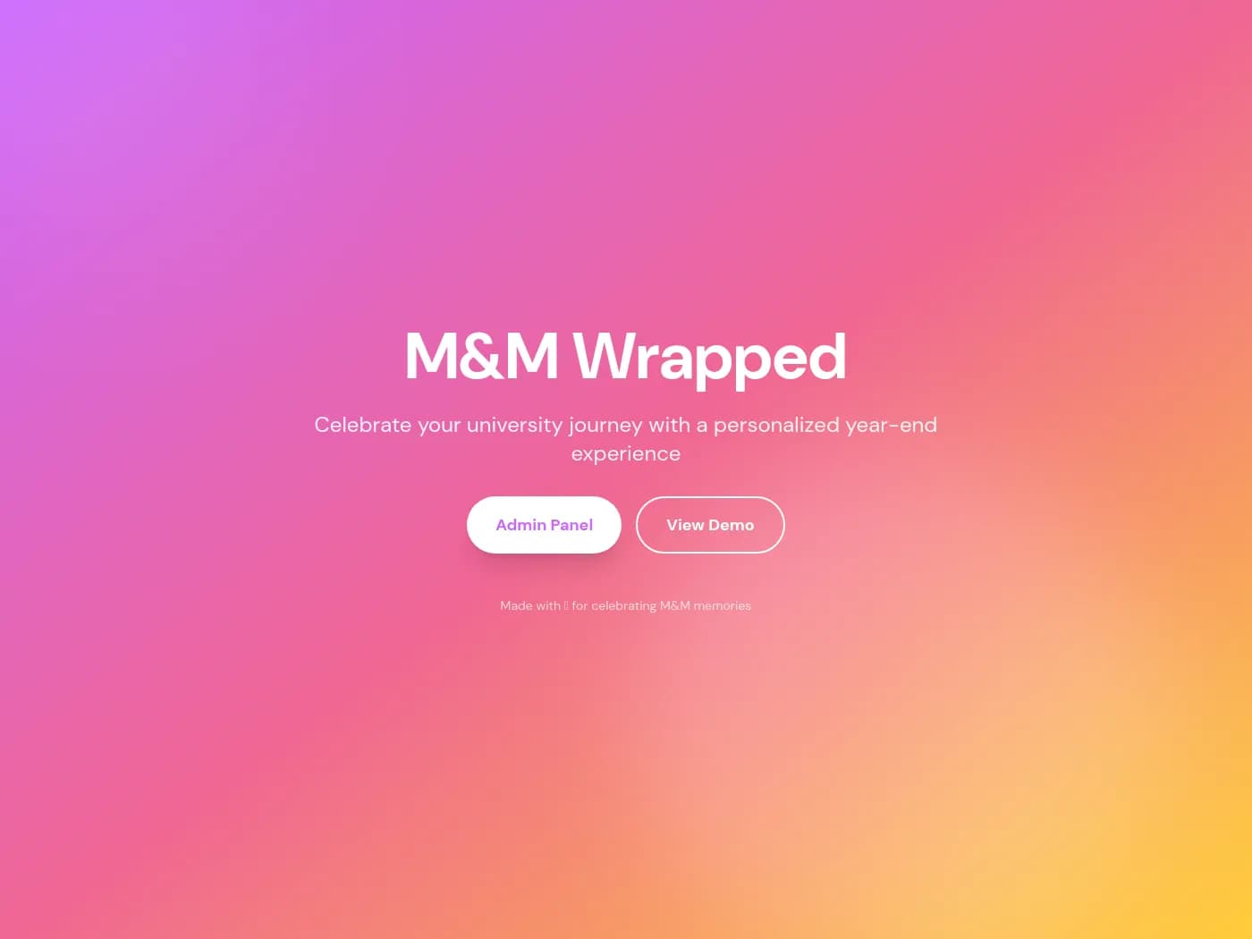 University Wrapped: Personalized End-of-Year Student Journey SPA