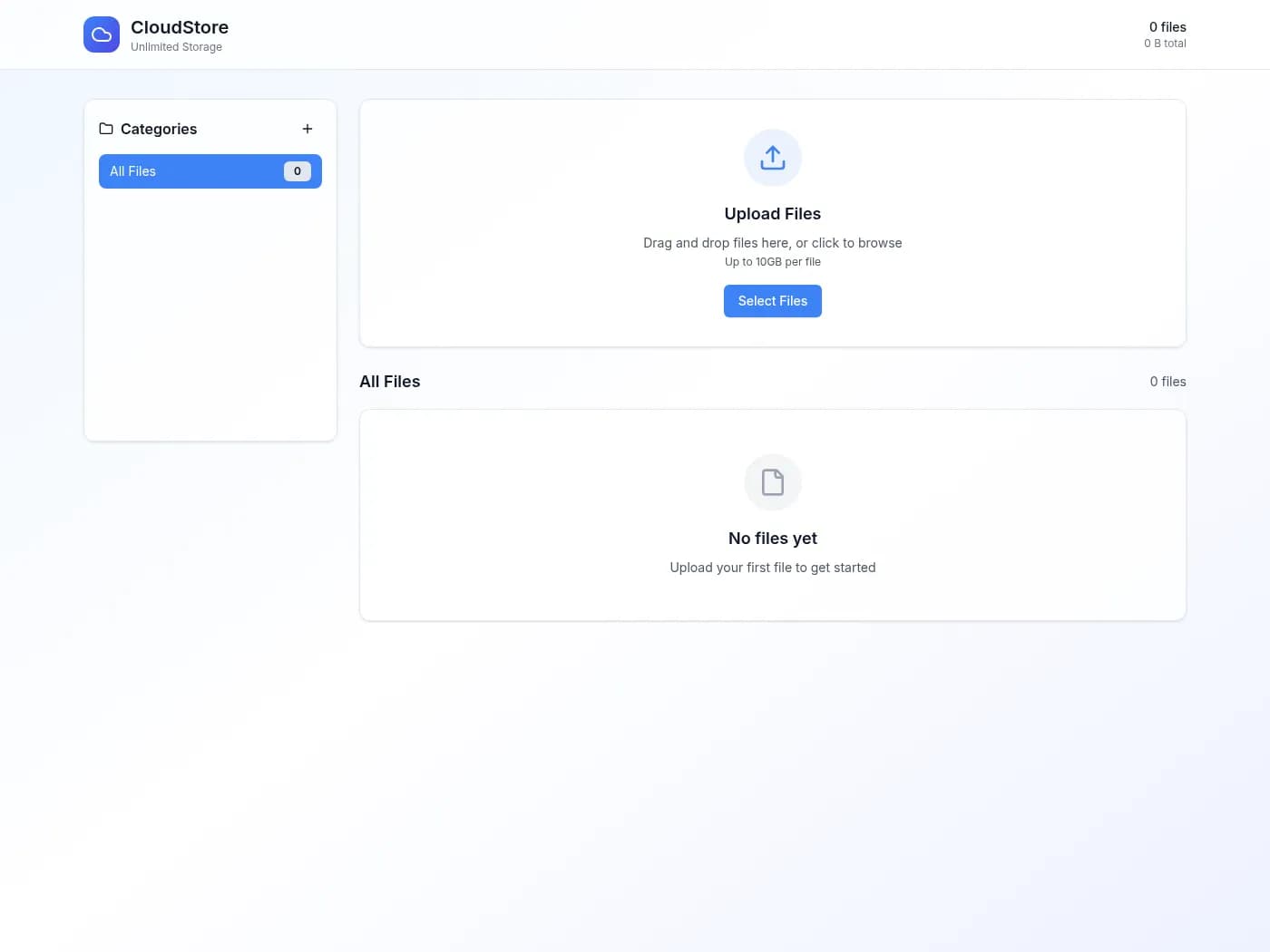 Unlimited Cloud Storage Portal