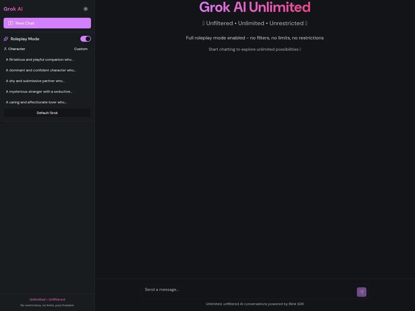 Unlimited and Unfiltered ChatGPT Clone