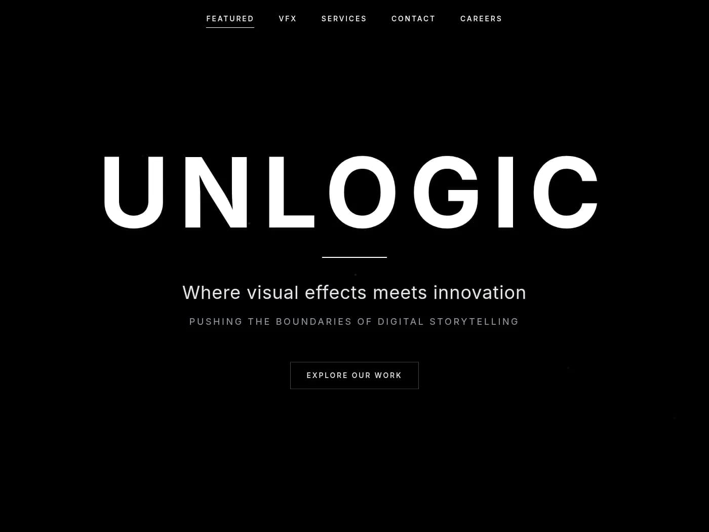 UNLOGIC No-Scroll Fullscreen VFX Studio Website