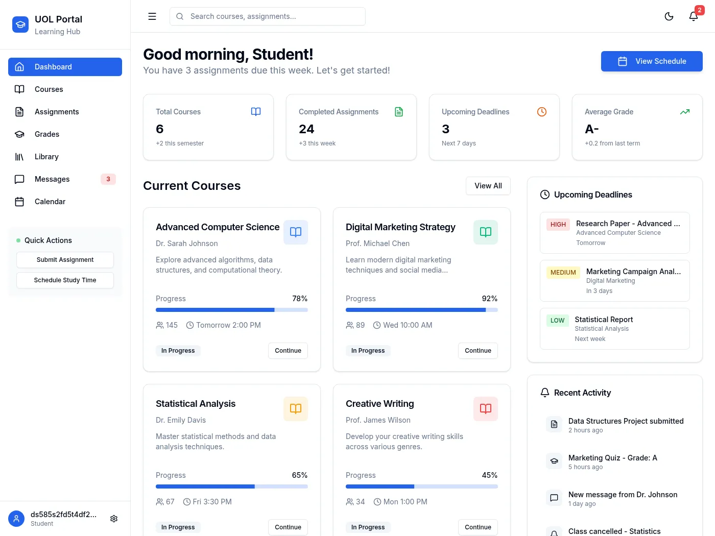 University of Learning Portal