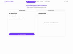 Upwork Proposal Writing Tool