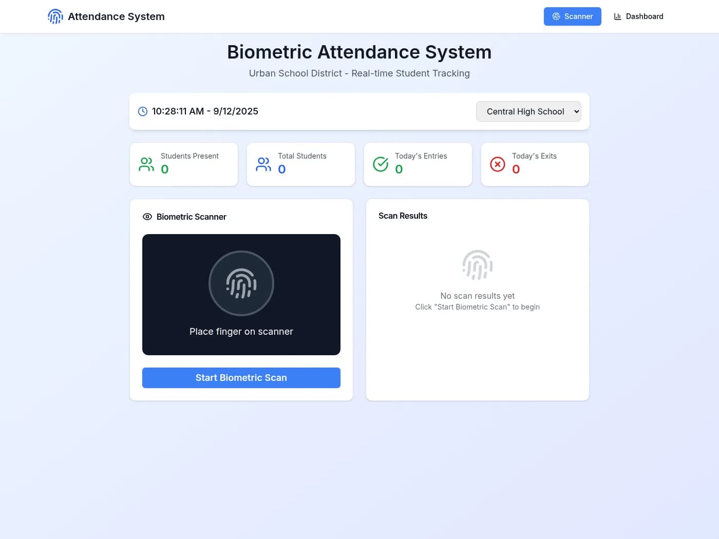Urban Student Biometric Attendance System