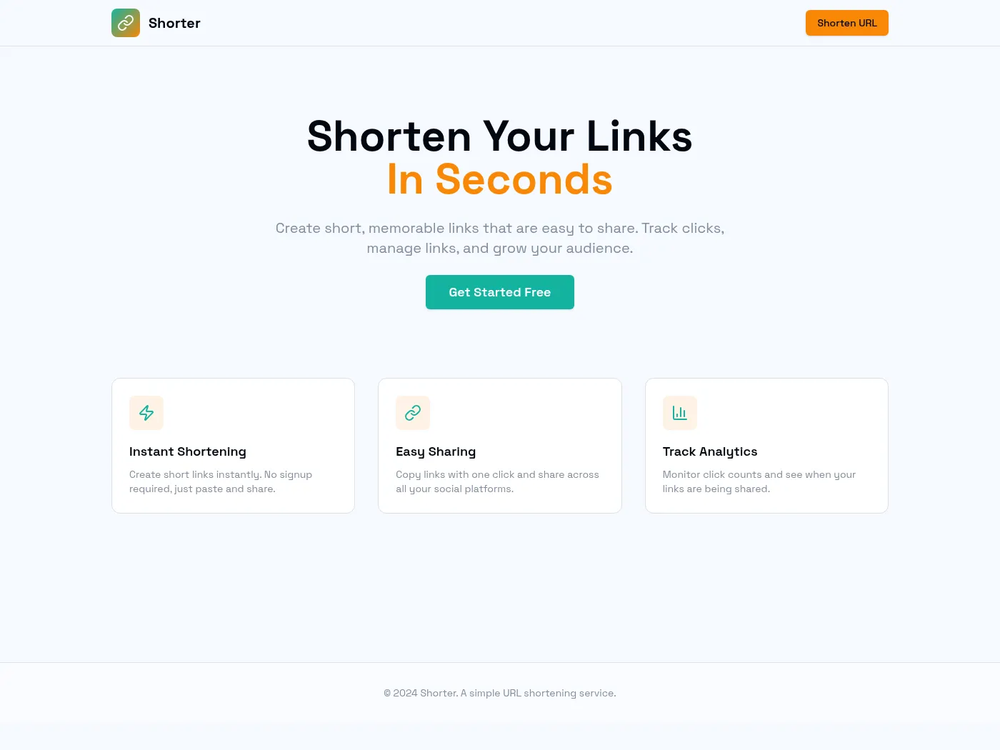 URL Shortener HTML Template