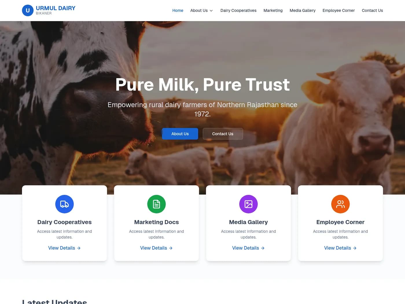 URMUL DAIRY Web Platform & Admin Dashboard