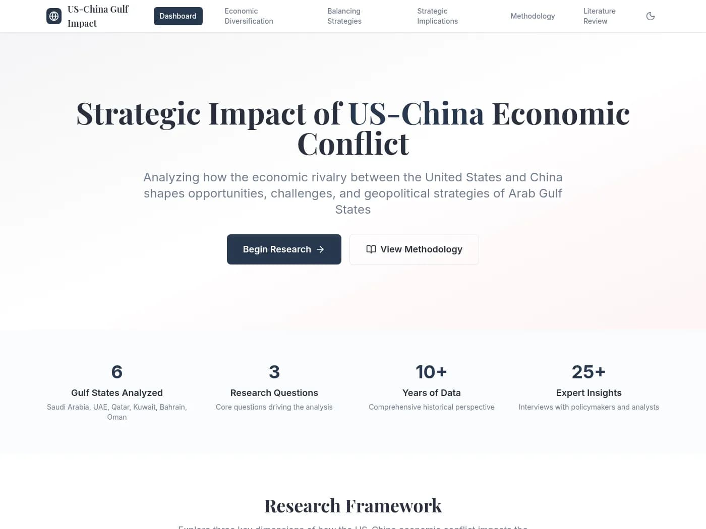 Strategic Impact of US-China Economic Conflict on the Arab Gulf States