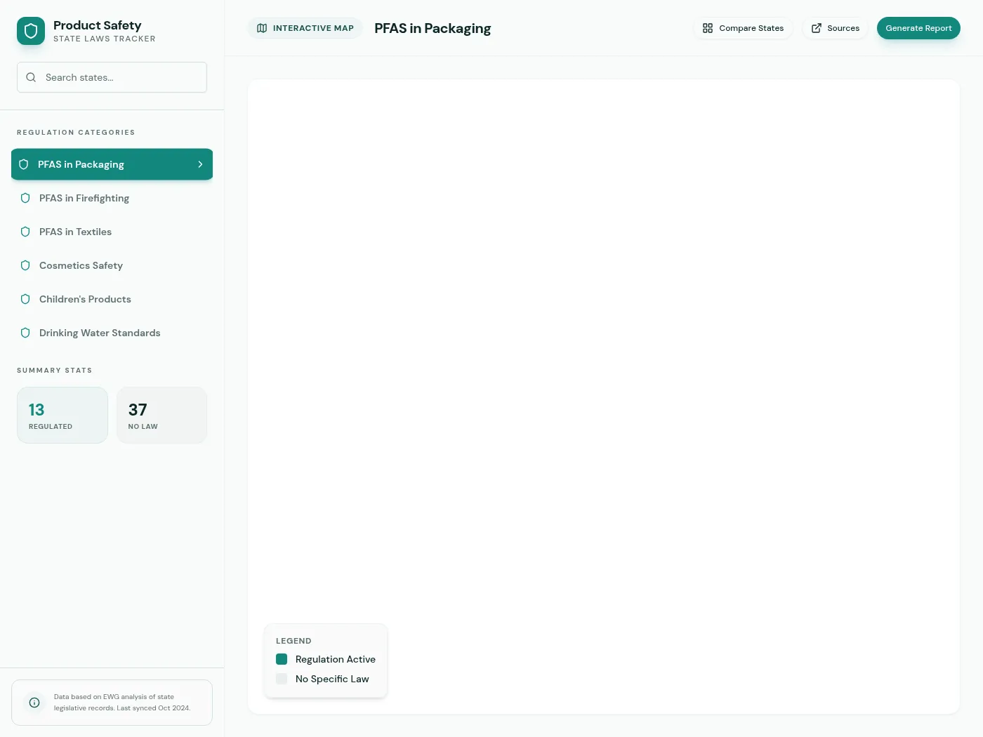US State Laws Interactive Product Safety Map