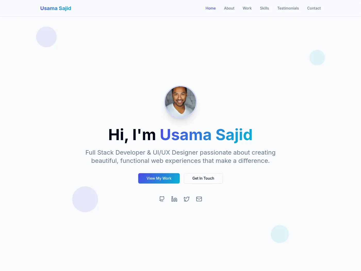 Usama Sajid Personal Website Clone