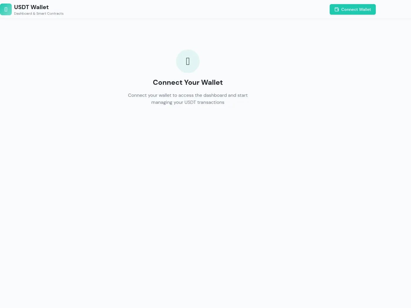 USDT Wallet Dashboard & Smart Contract Award Counter