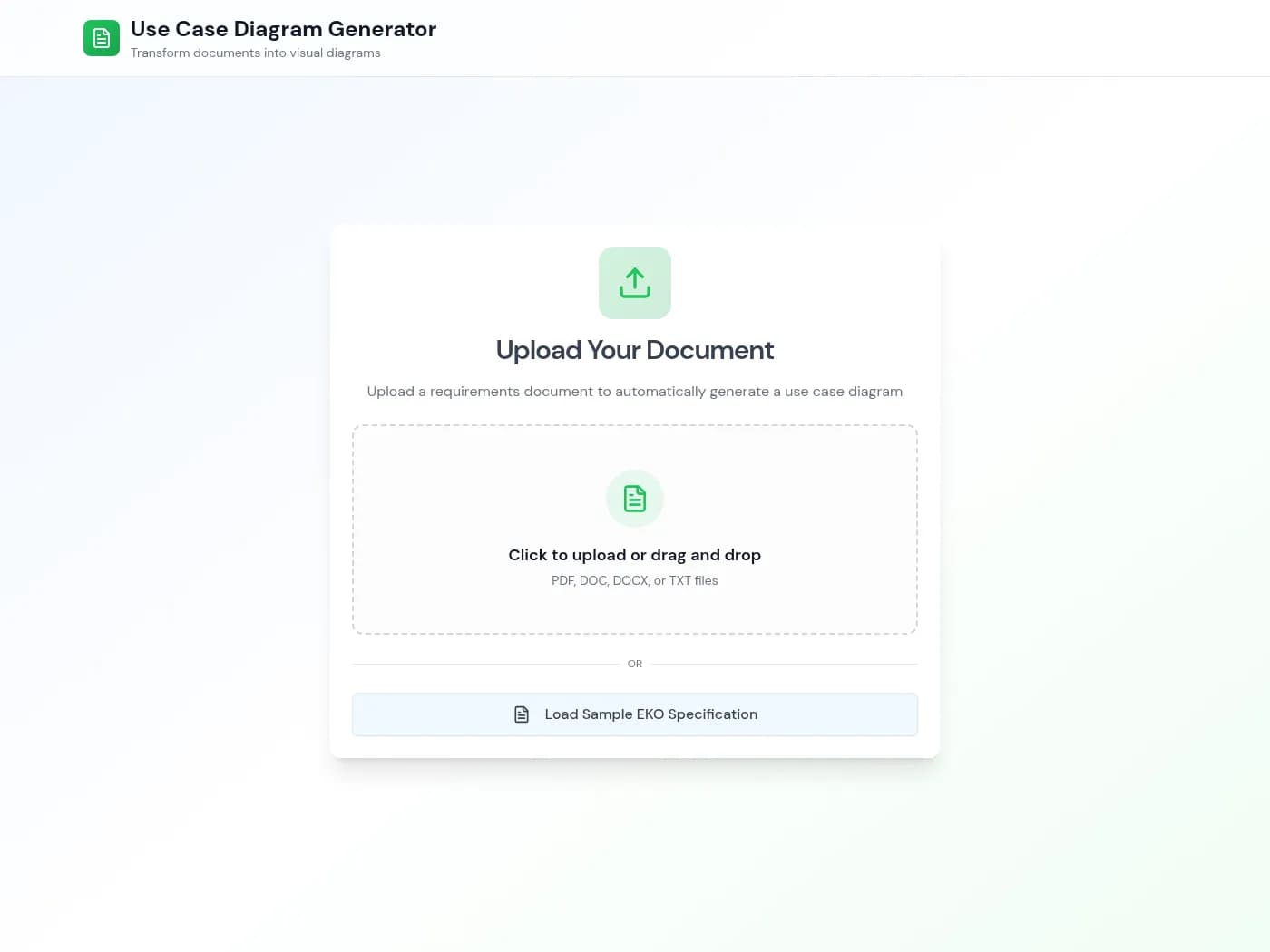 Use Case Diagram Generator for Document Analysis