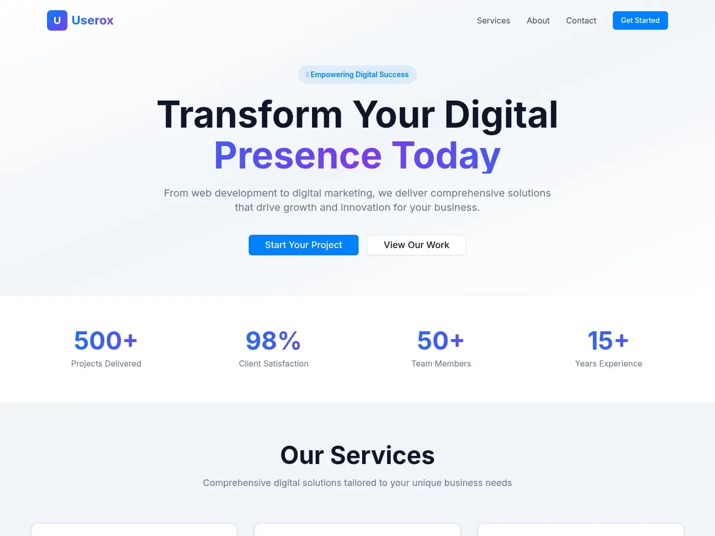 Userox: Unified Digital Solutions Platform