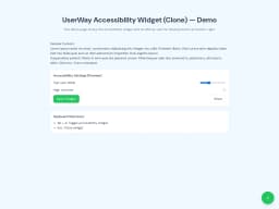 UserWay Accessibility Widget Clone