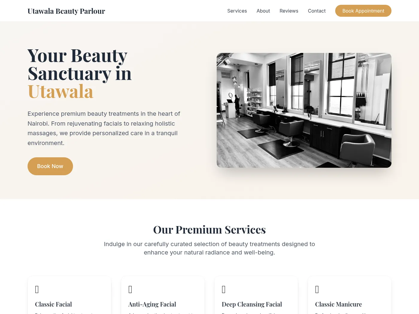 Utawala Beauty Parlour Web Presence
