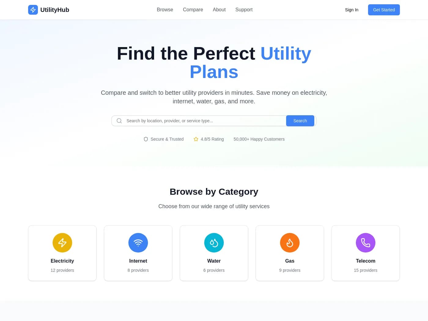 Utility Subscription Platform