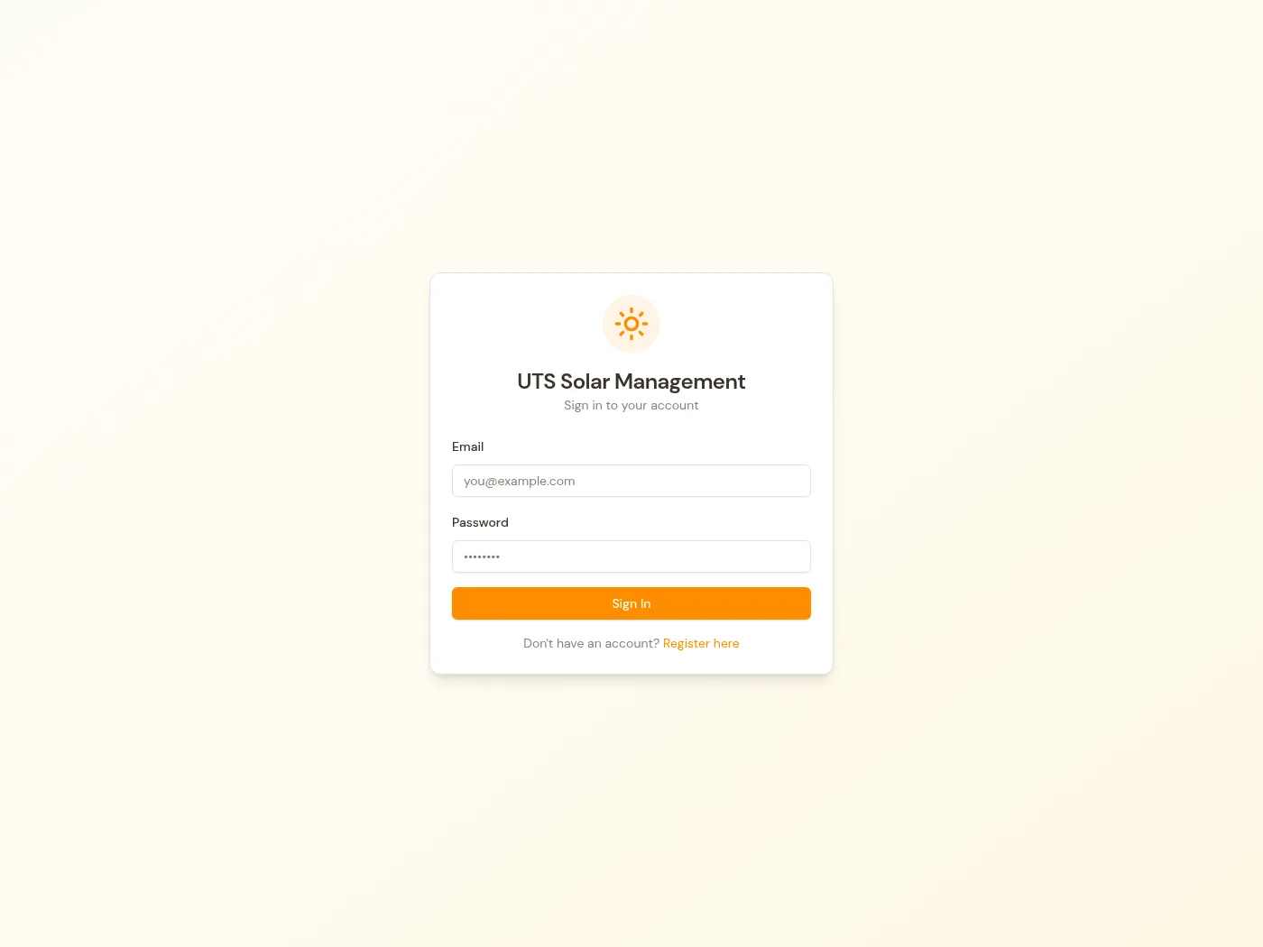 UTS Solar Management App