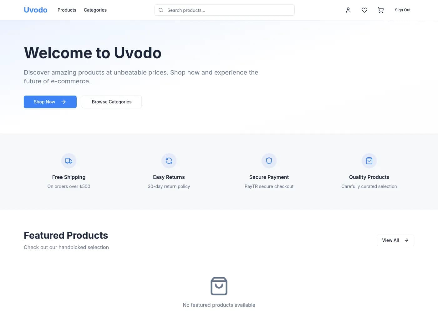 Uvodo Commerce Platform – Your Comprehensive E-Commerce Solution