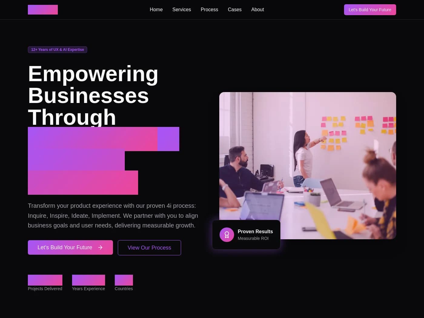 UX Business Consulting Website