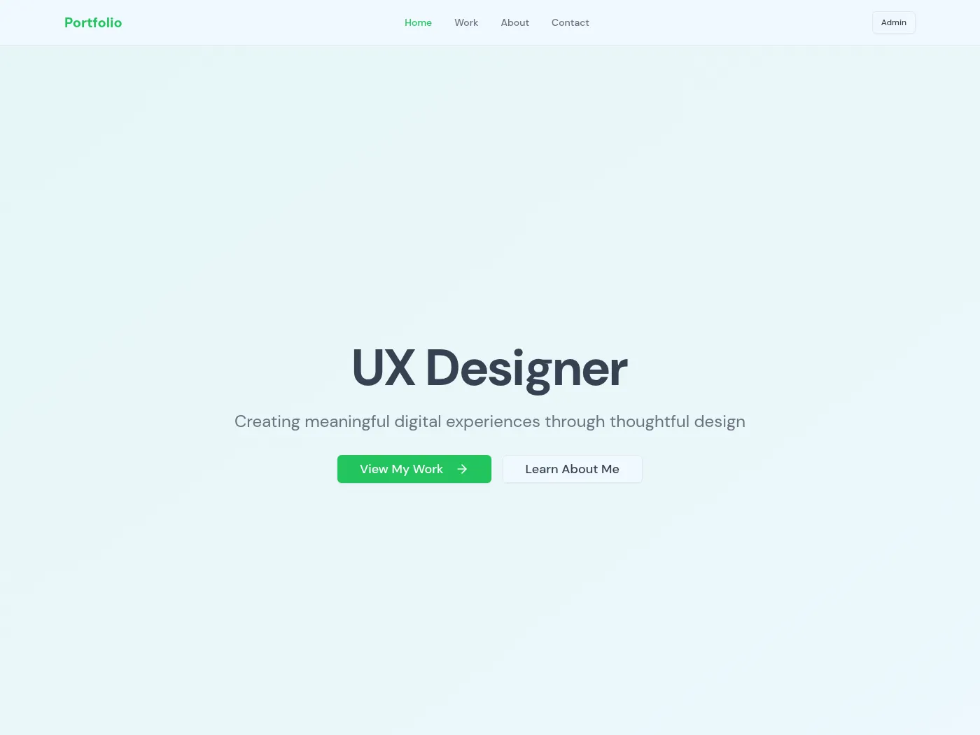 Multi-Page UX Designer Portfolio with CMS