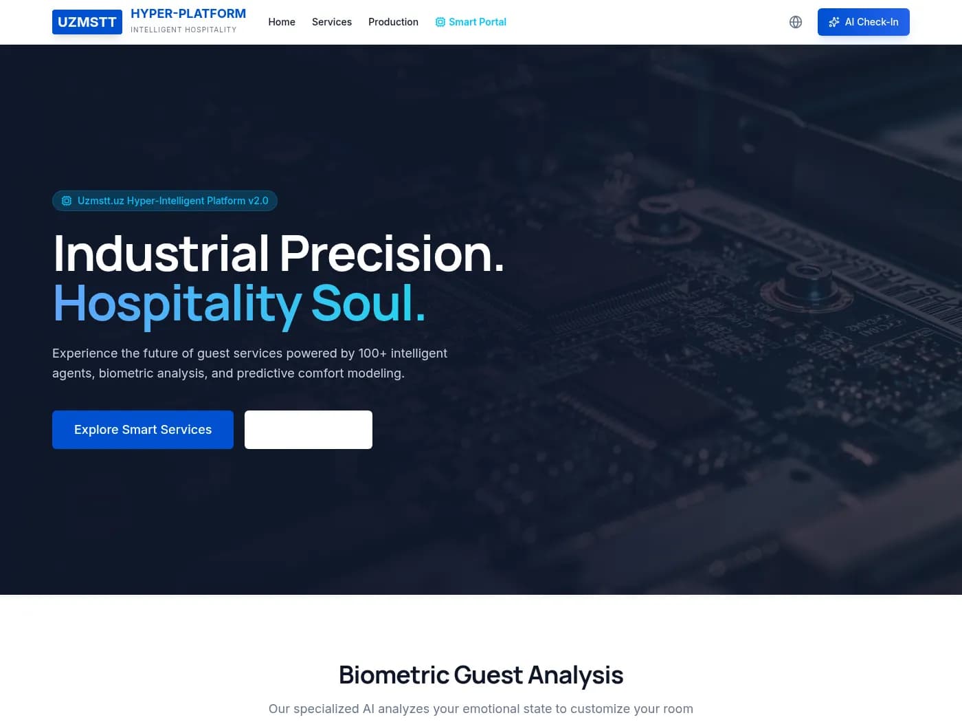 Uzmstt.uz Hyper-Intelligent Hospitality Platform