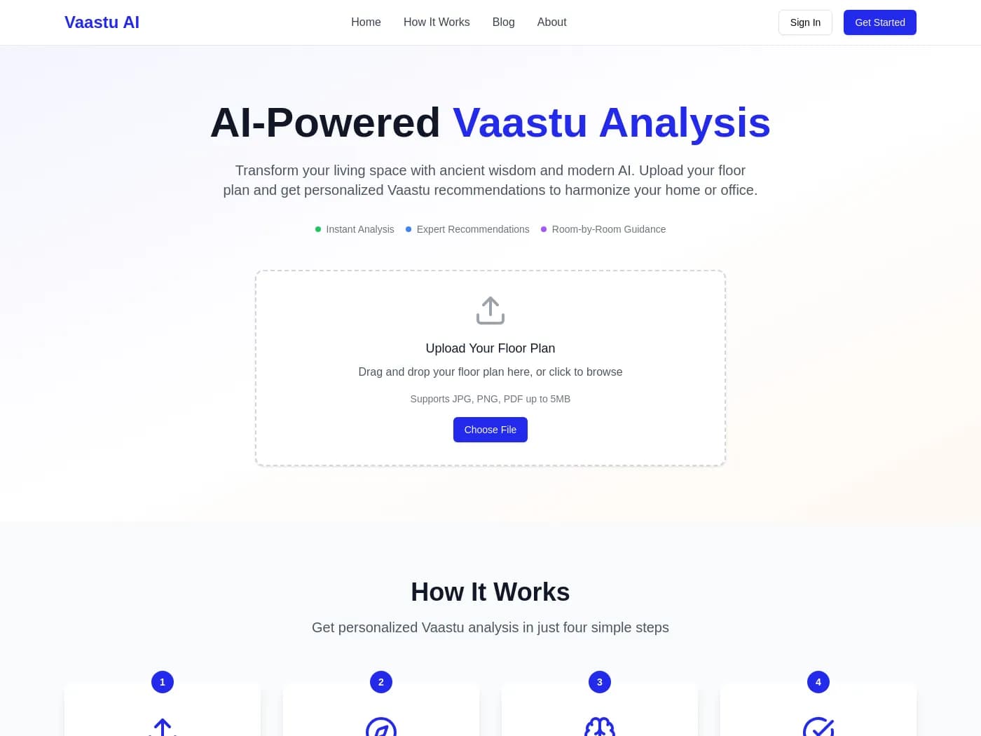 Vaastu AI Web App Clone