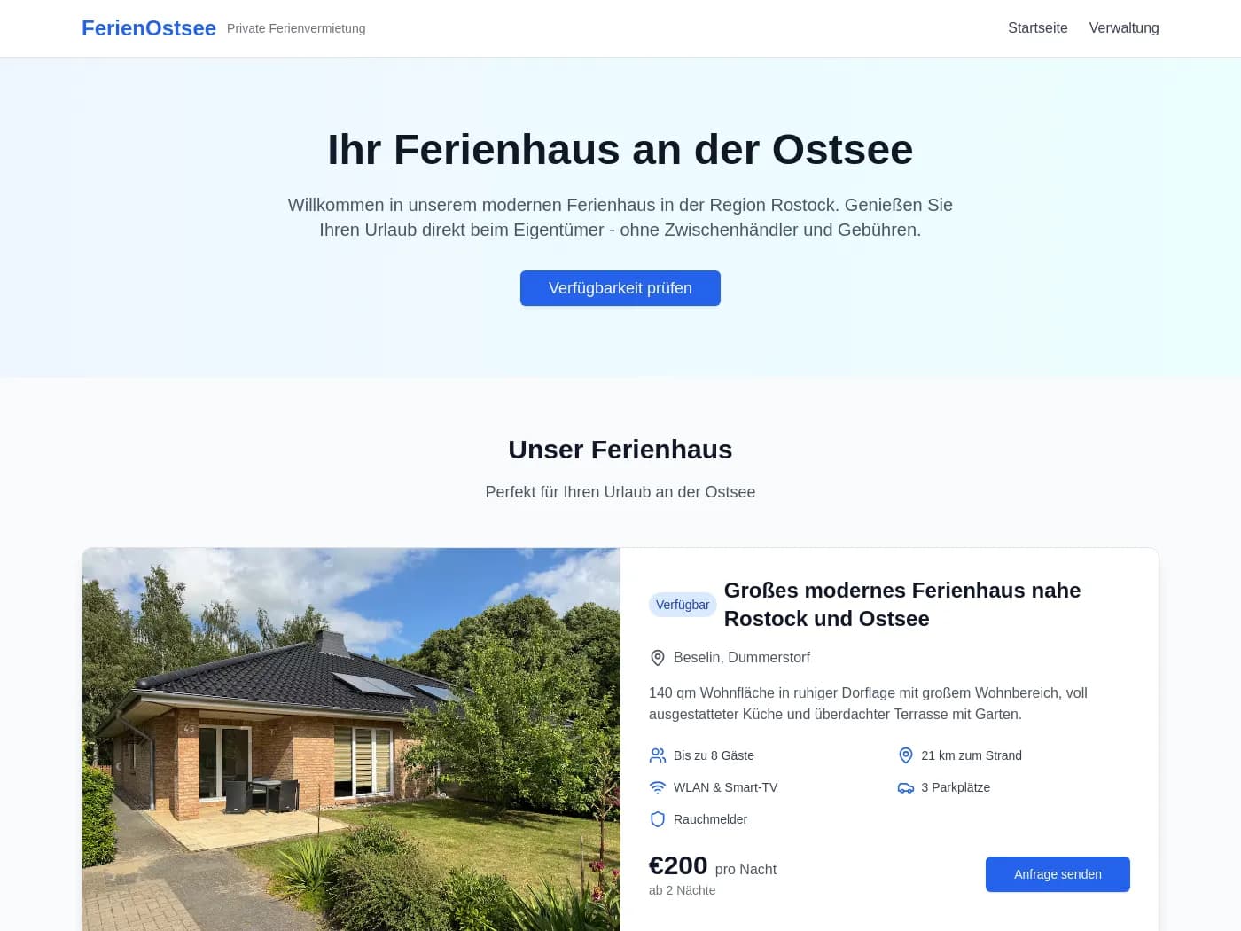 Vacation Rental Booking Platform
