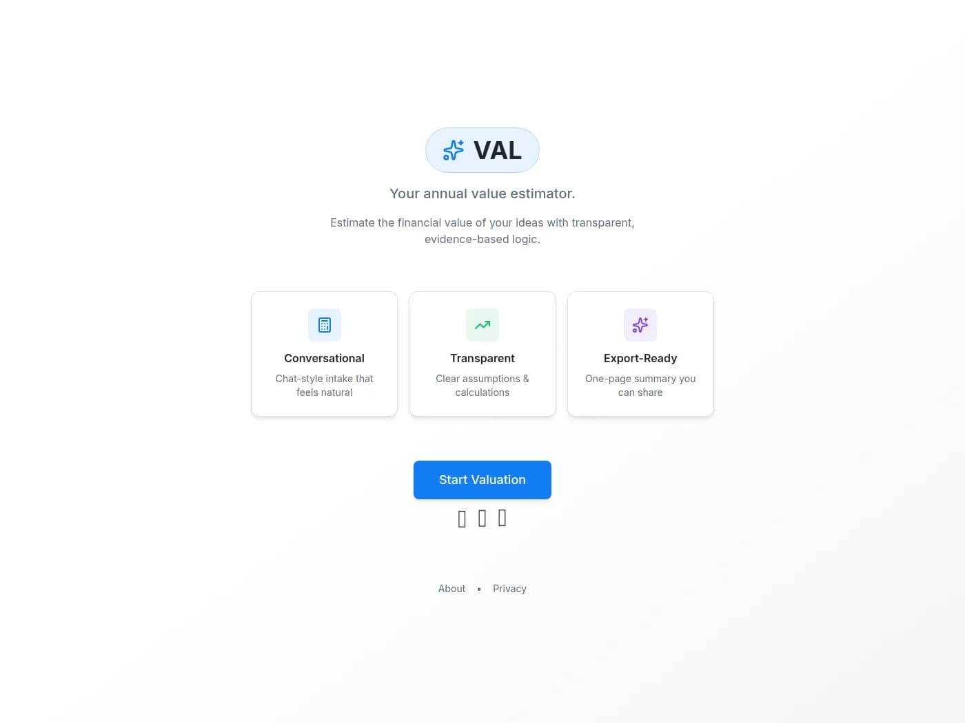 VAL — Agentic Valuation App (v1)