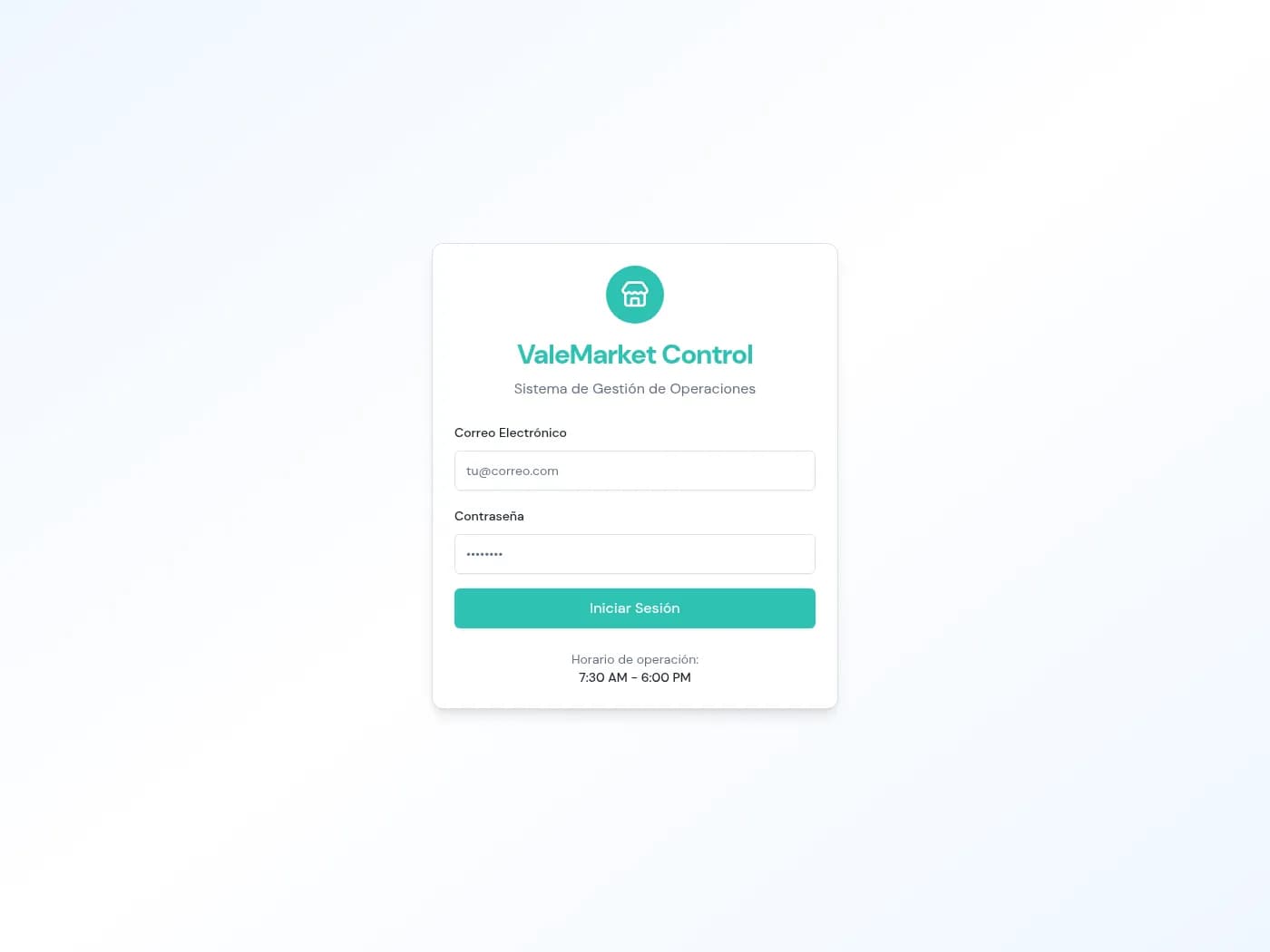 ValeMarket Control