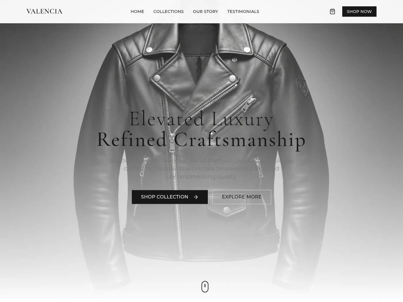 Valencia Luxury Clothing Brand Website