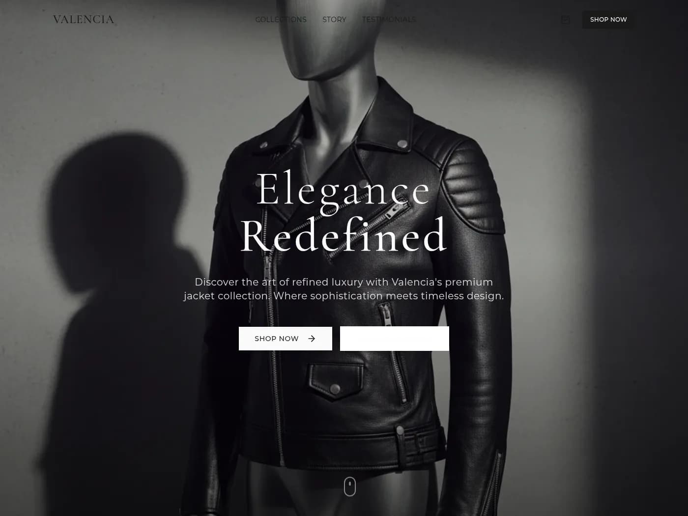 Valencia Luxury Clothing Brand Website