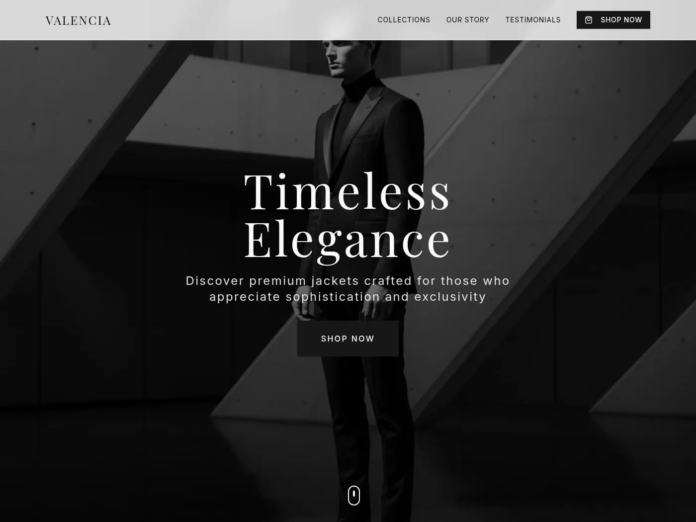 Valencia Luxury Clothing Brand Website