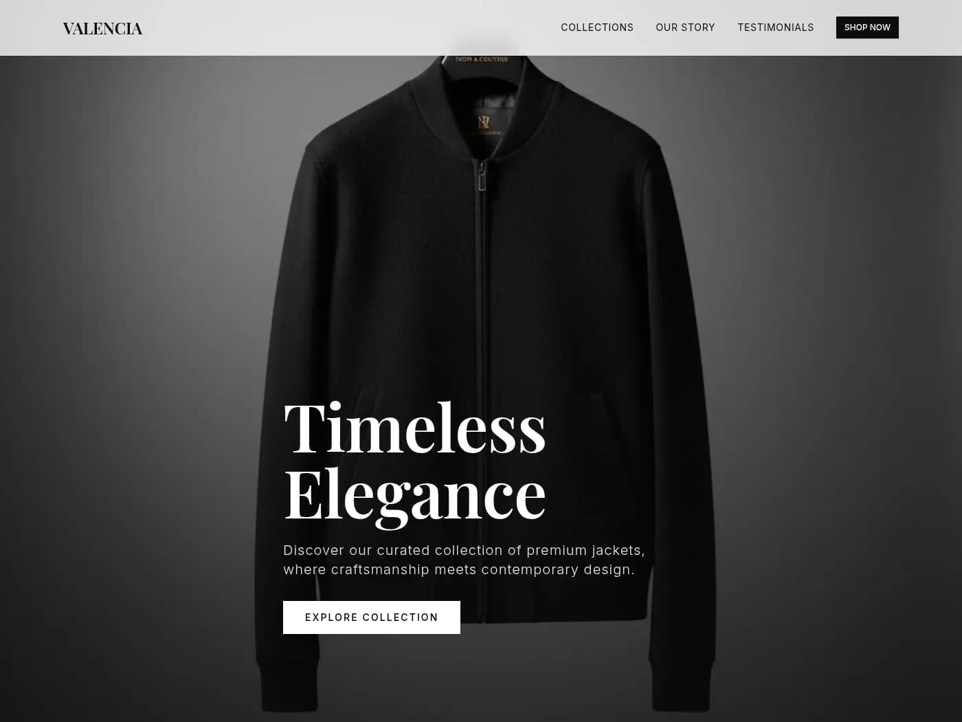 Valencia Luxury Clothing Web Experience