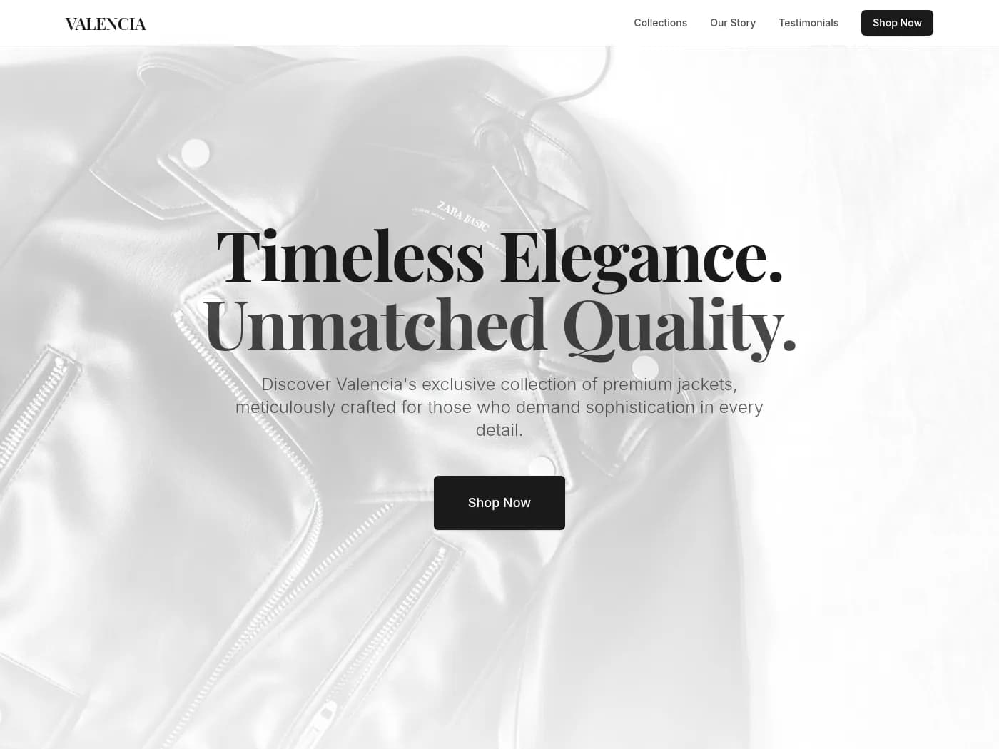 Valencia Luxury Fashion Website