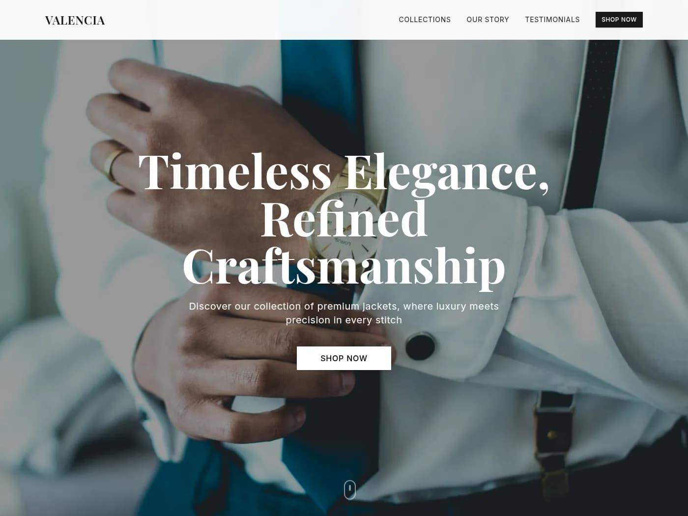 Valencia Luxe: Premium Jacket Brand Web Experience