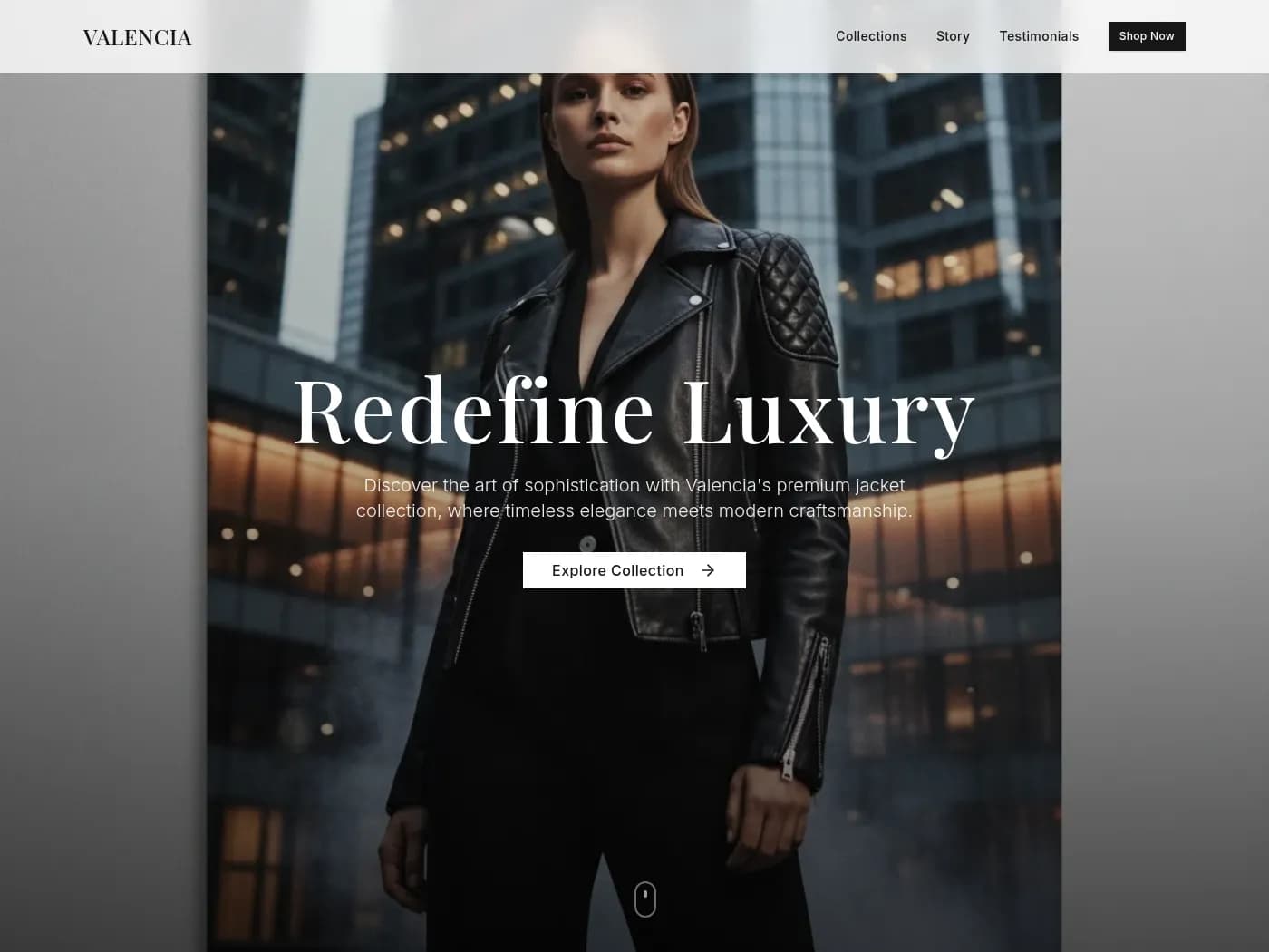 Valencia – Luxury Jacket Brand Website