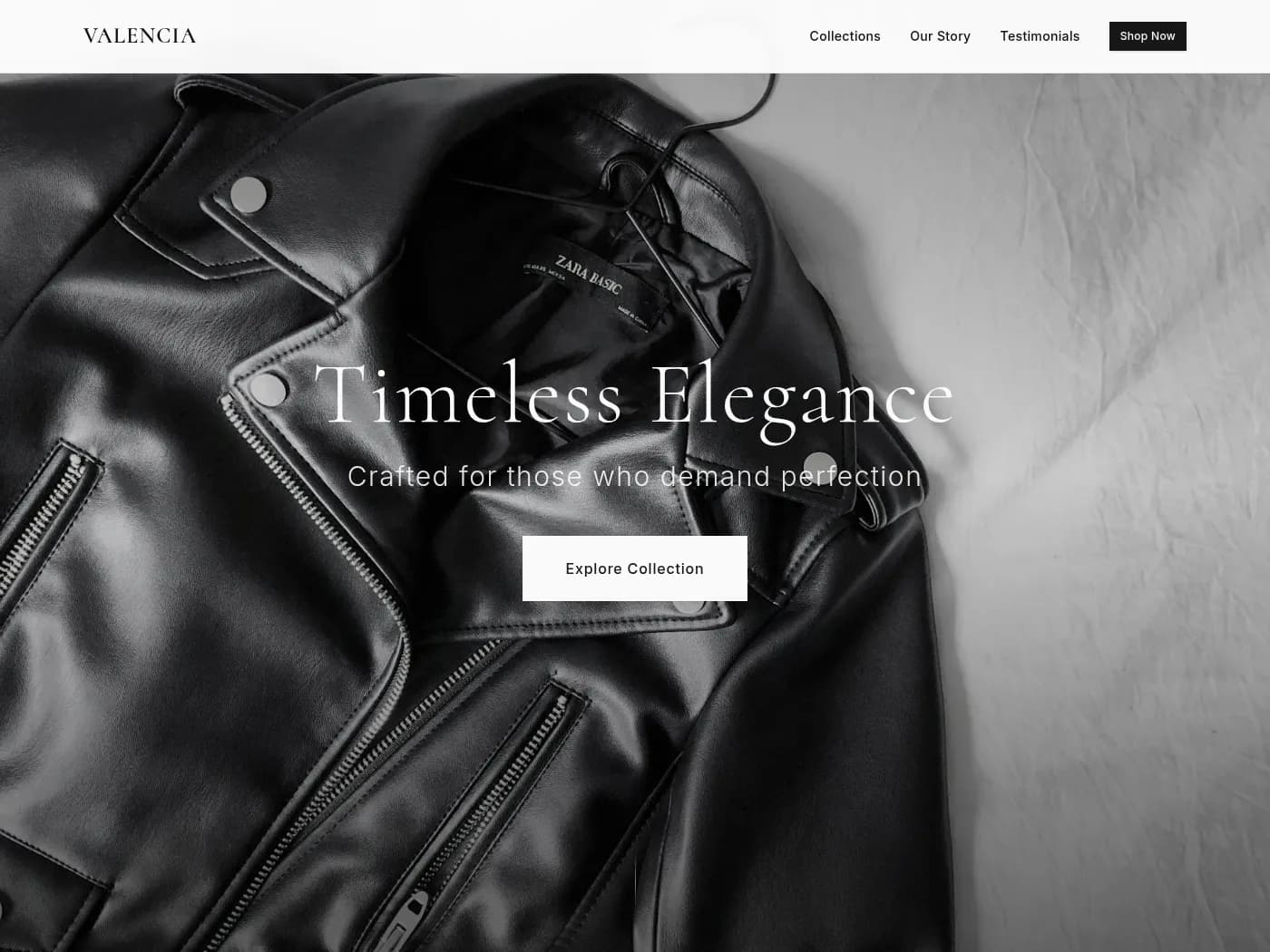 Valencia Luxury Jackets Website